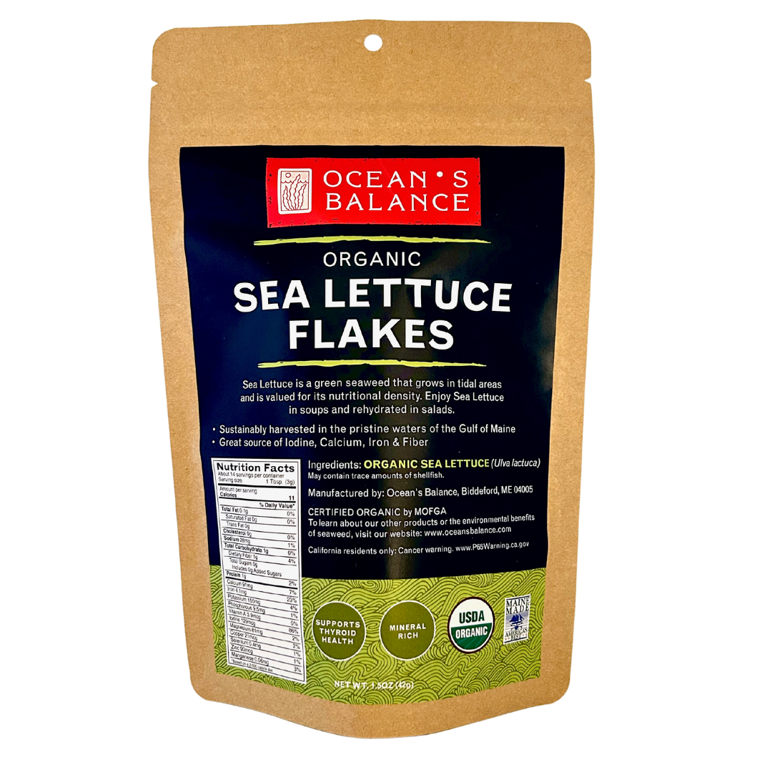 Discover Organic Leaf Sea Lettuce Flakes - Oceans Balance